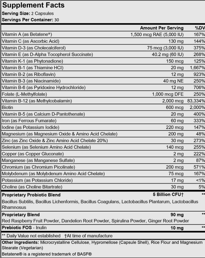 Prenatal + Bariatric Multivitamin Capsule - 60ct Bottle | ProCare Health