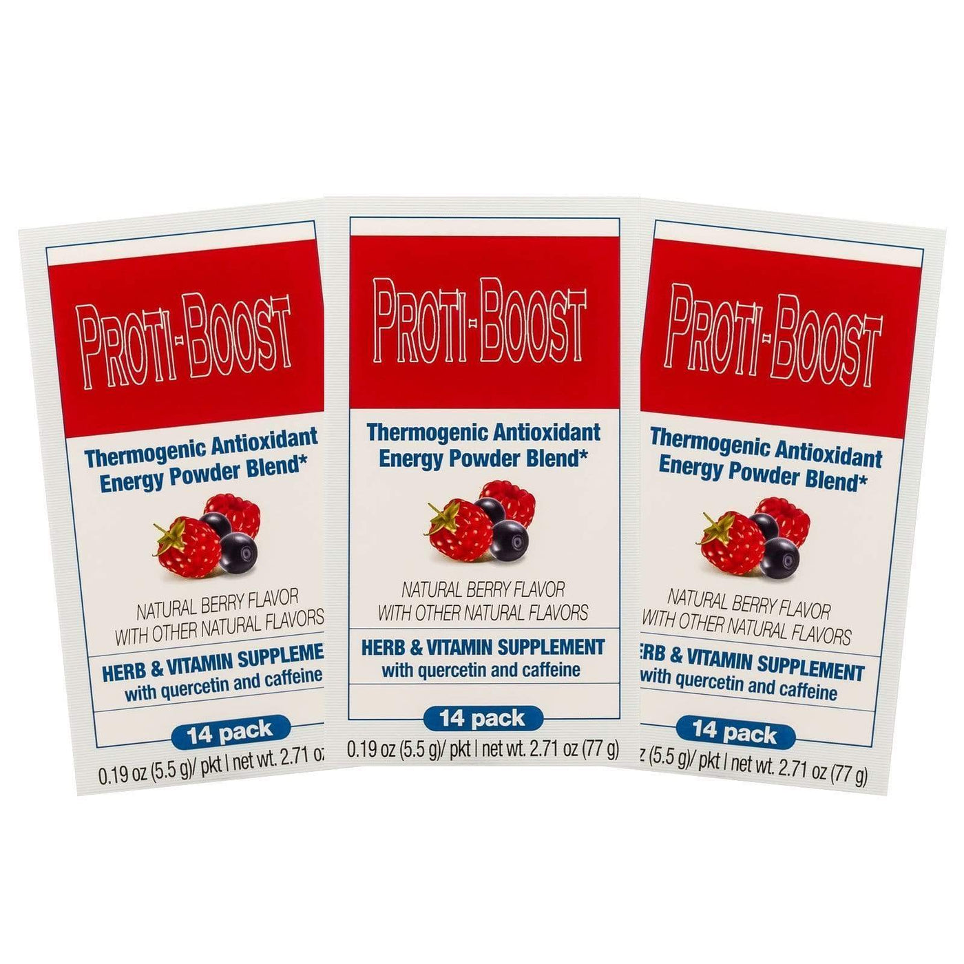 Thermogenic Antioxidant Energy Drink Mix - Berry - 14/Box | Proti-Boost