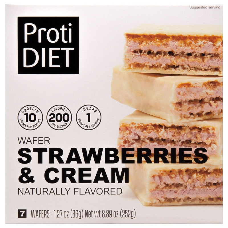 Strawberries and Cream High Protein Wafer Bar | ProtiDiet