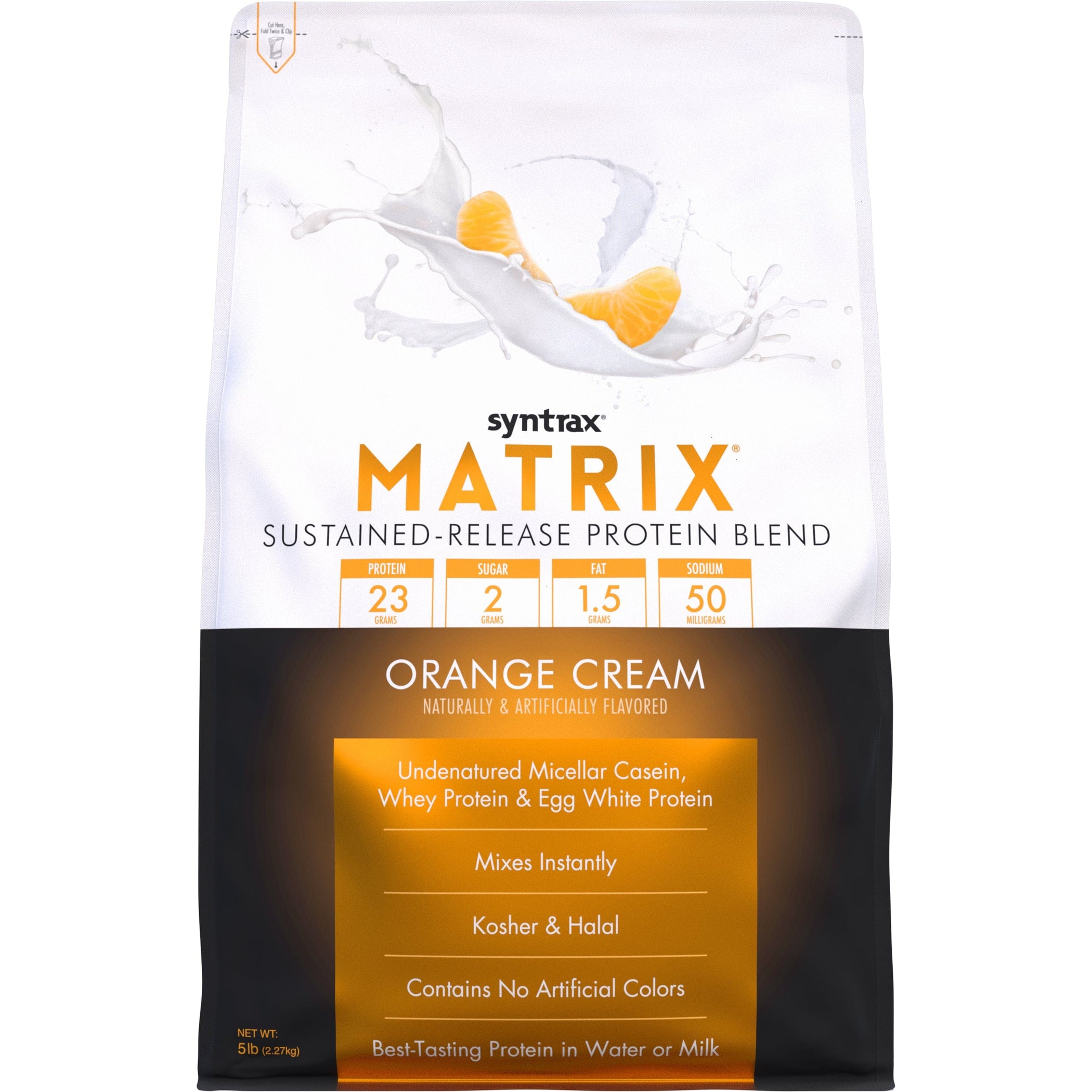 Matrix 5.0 Protein Powder - Orange Cream - 5lb Bag | Syntrax