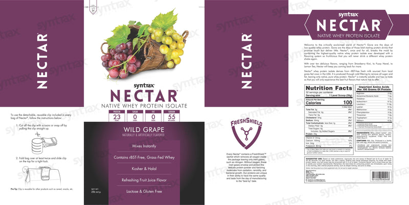 Nectar Protein Powder - Wild Grape - 32 Serving Bag | Syntrax